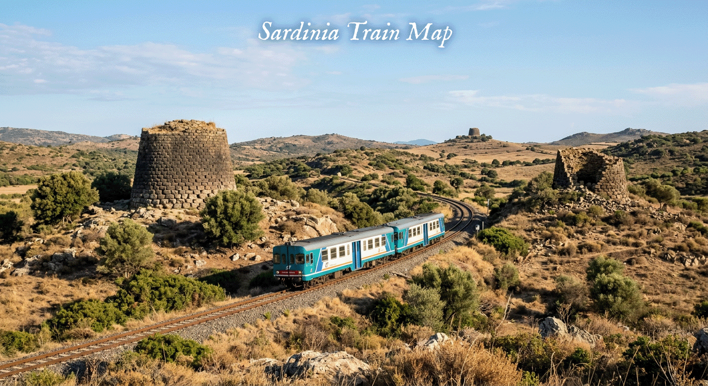 Sardinia Rail Map - Ferrovie della Sardegna | Wandering Sardinia